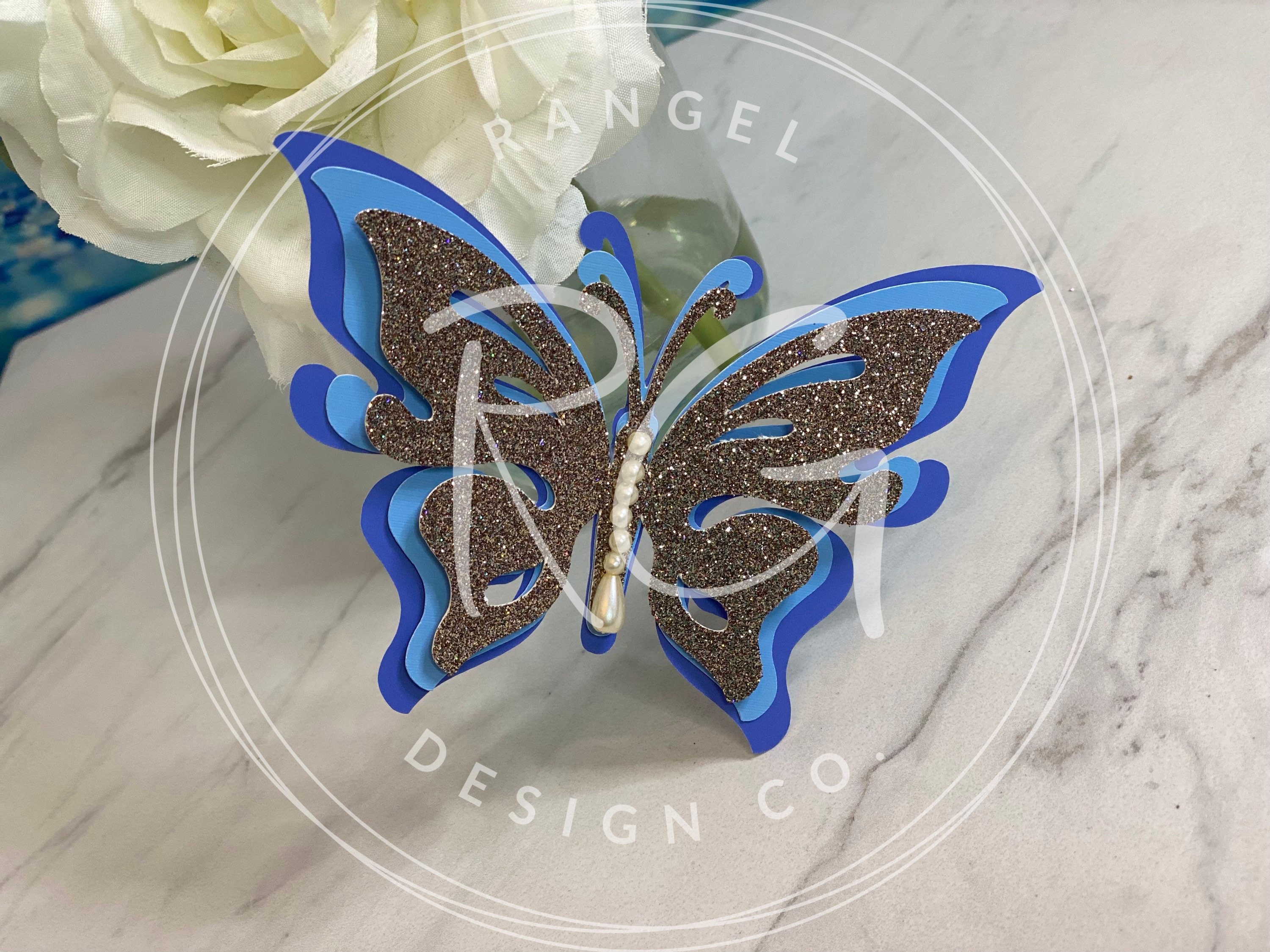 Detailed Butterfly Glitter Rewards/props Set of 5 Props - Etsy