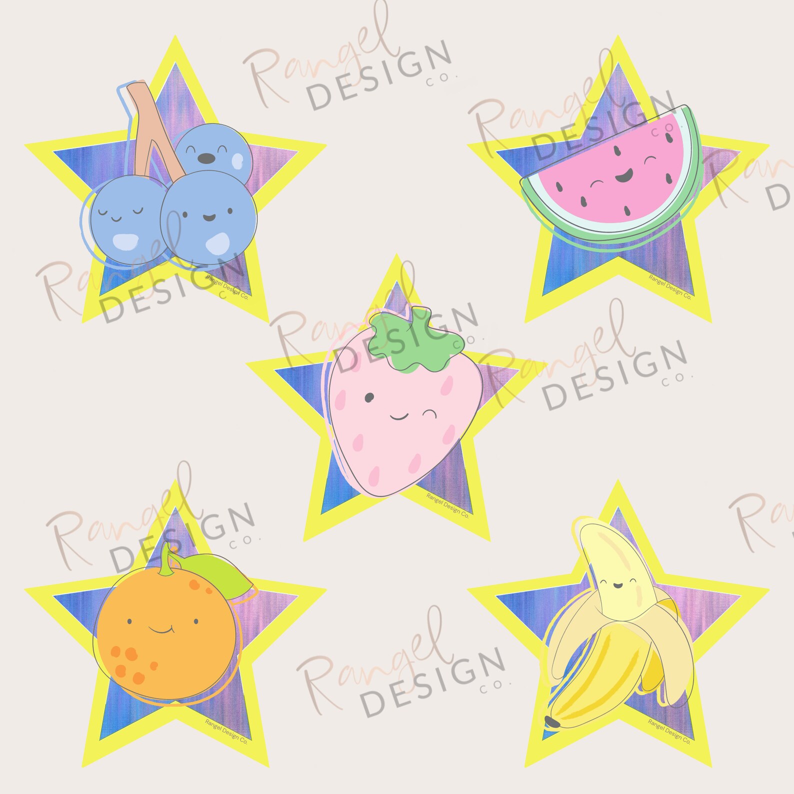 Teacher Reward Set - Fruit Stars - DIGITAL DOWNLOAD - Education ...