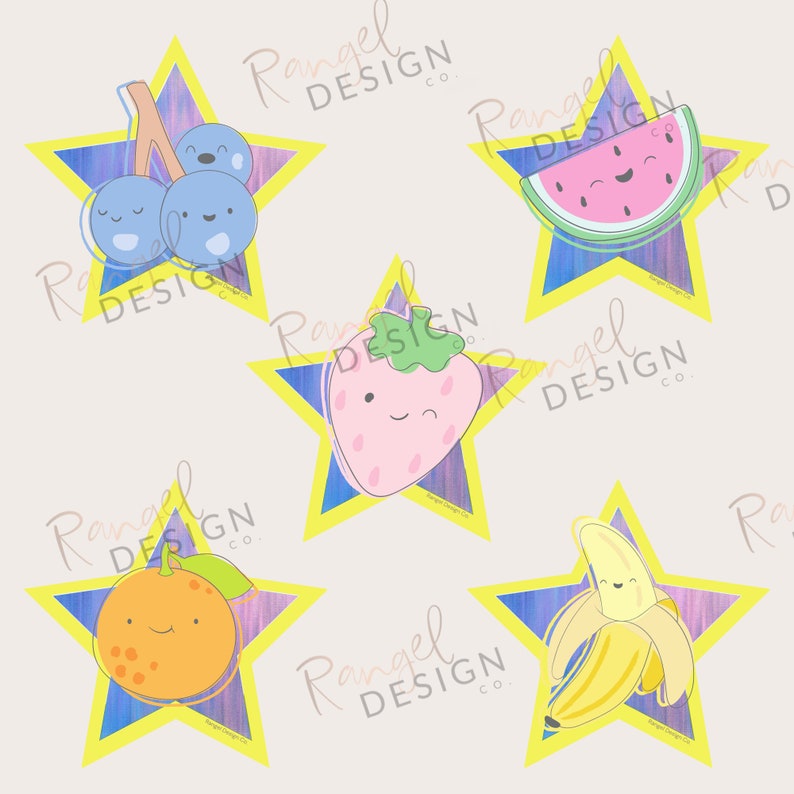 Teacher Reward Set - Fruit Stars - DIGITAL DOWNLOAD - Education ...