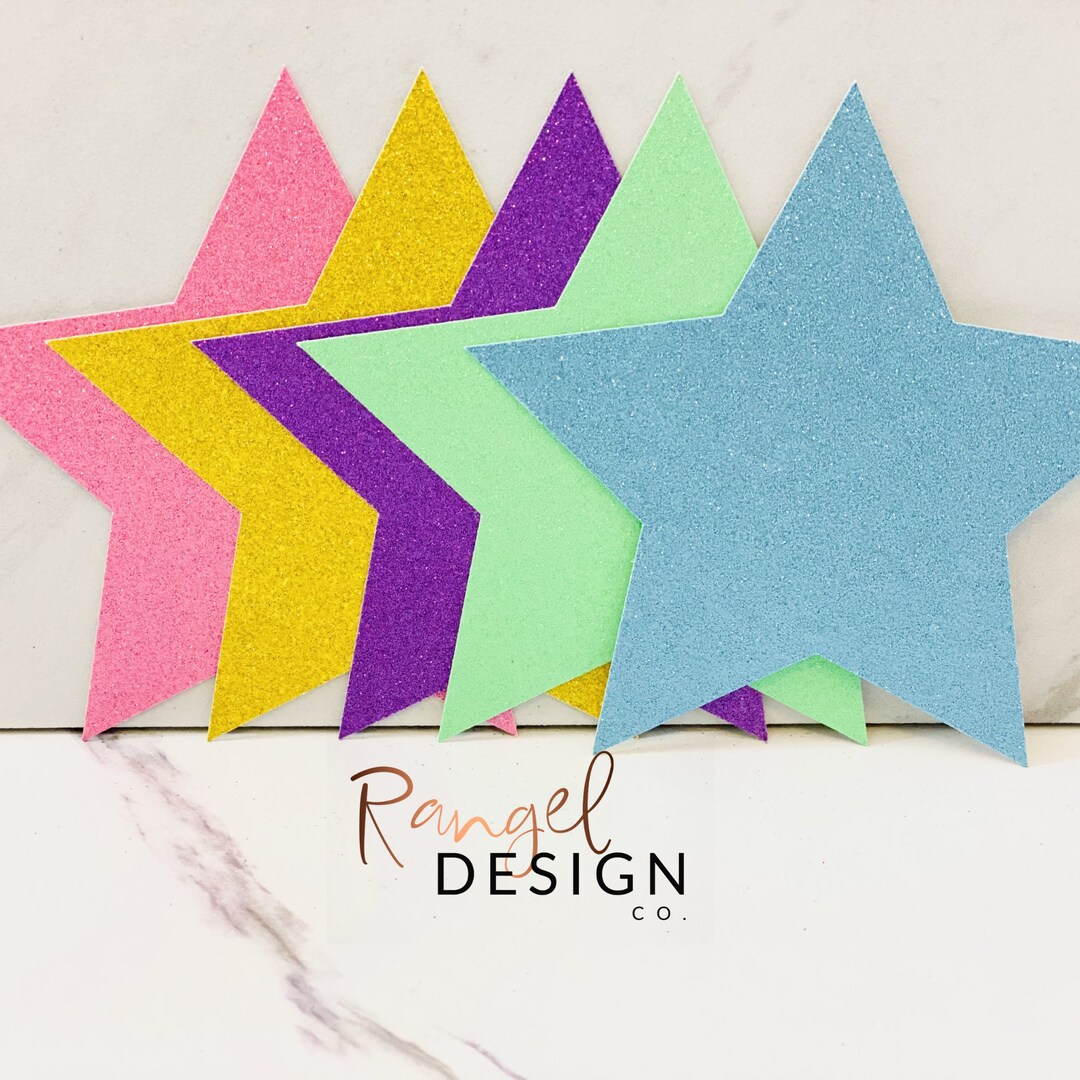 Pastel 5" Glitter Star Set -props for Teaching English Online ...