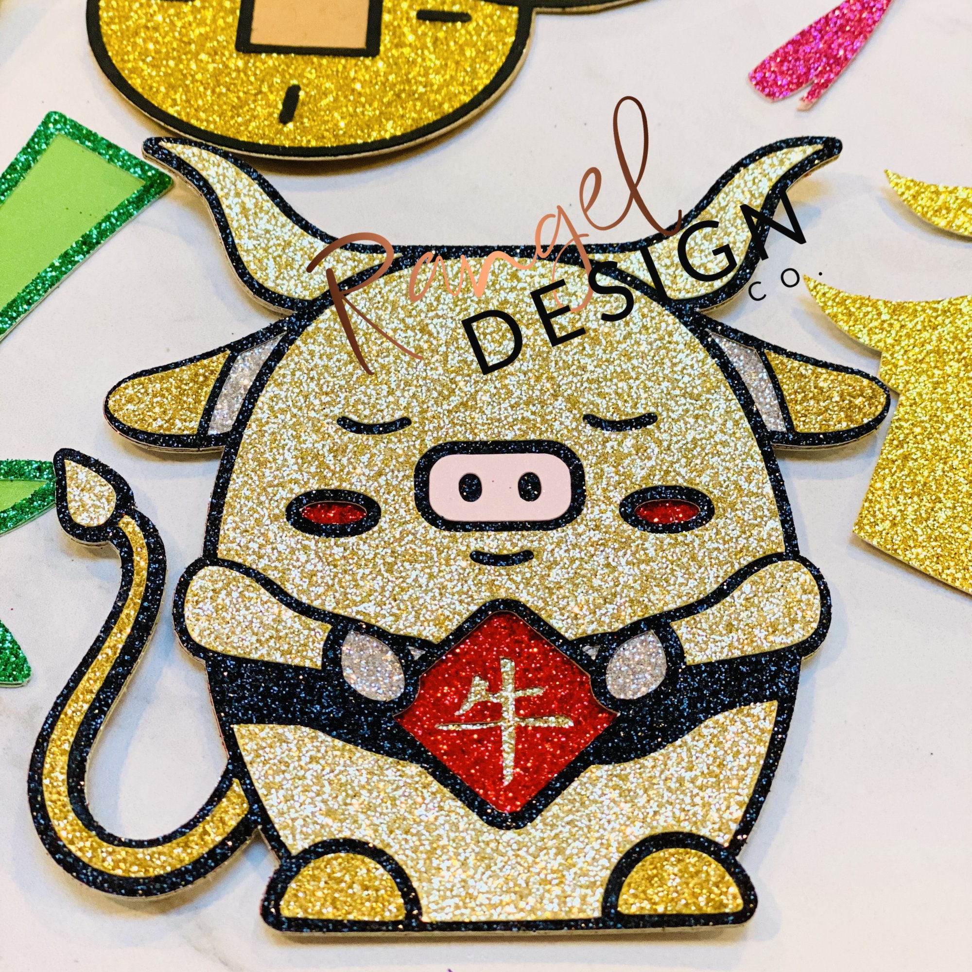 Teacher Chinese New Year With Chinese Ox Reward Props Set of 7 Props ...