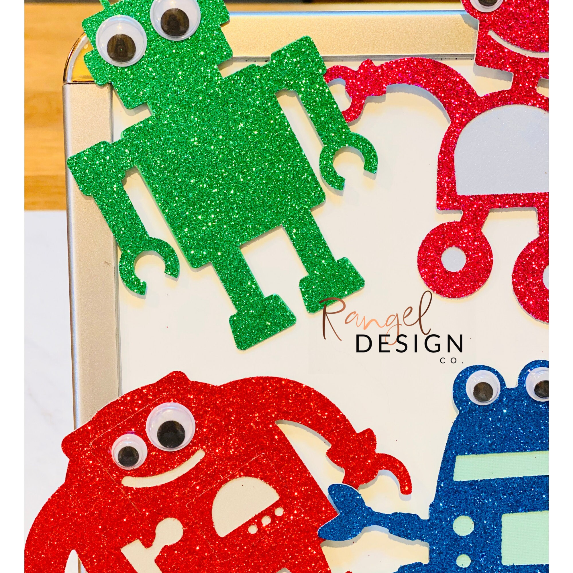 Glitter Robots Reward/props Set of 5 VIPKID, Gogokid, Uskid, Blingabc ...