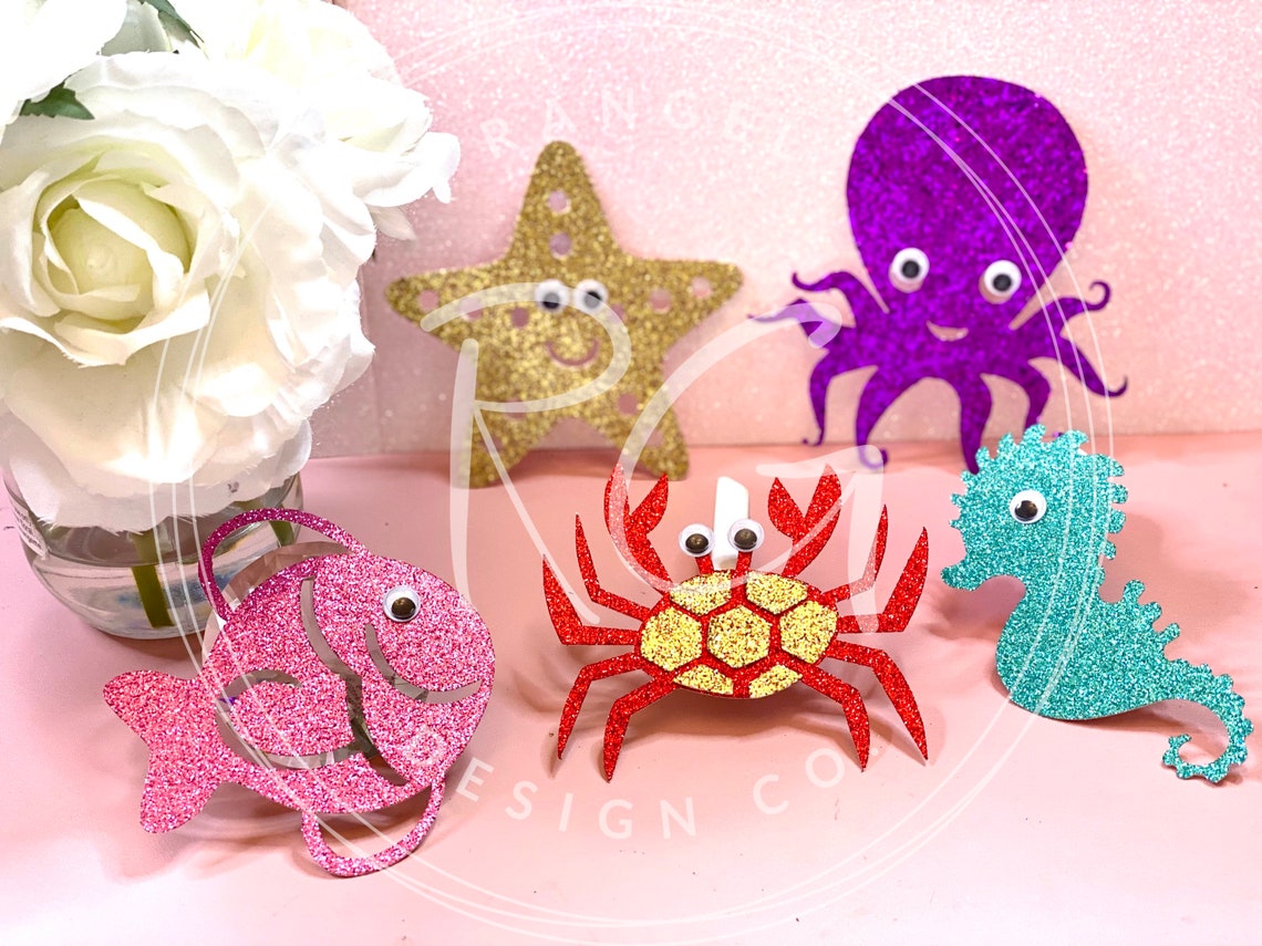 Sea Animal Glitter Reward Props Set of 5 Props for - Etsy