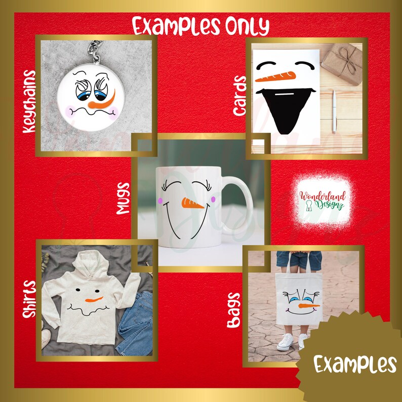 25+ Snowmen Face Designs for Sublimation and Print - PNG Files With ...