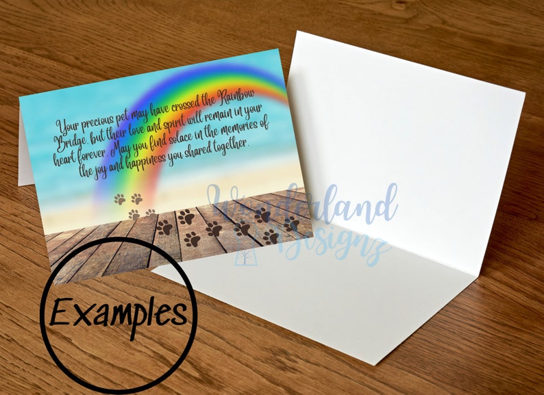 Rainbow Bridge PNG - Heartwarming Pet Memorial Printable Greeting Cards ...