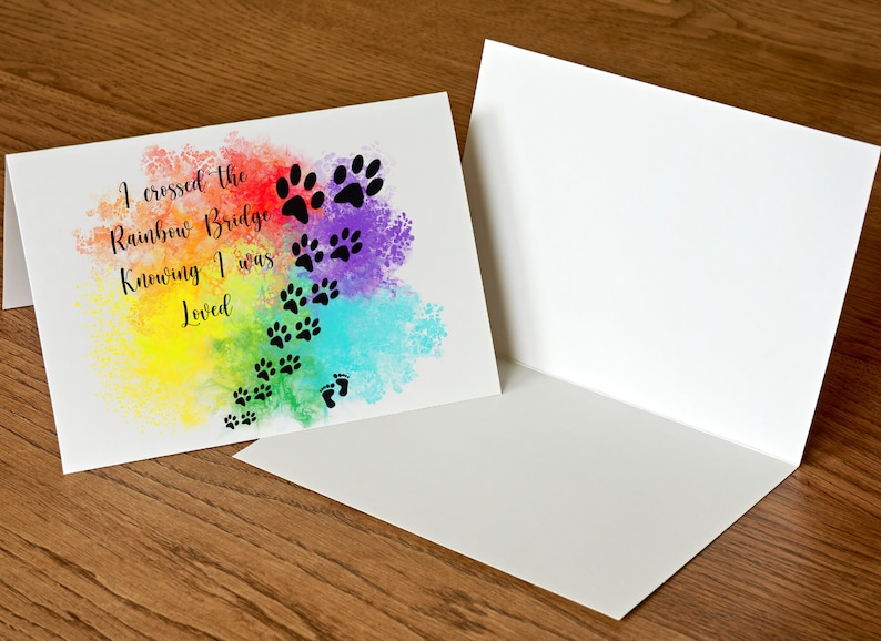 I Crossed the Rainbow Bridge Knowing I Was Loved PNG PDF Digital ...