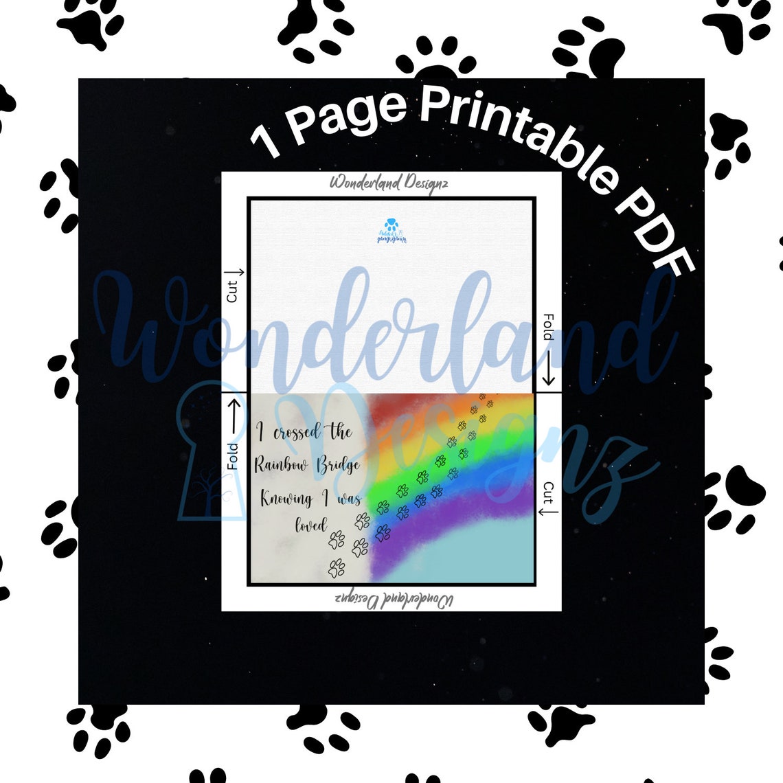 I Crossed the Rainbow Bridge Knowing I Was Loved Png PDF Digital ...
