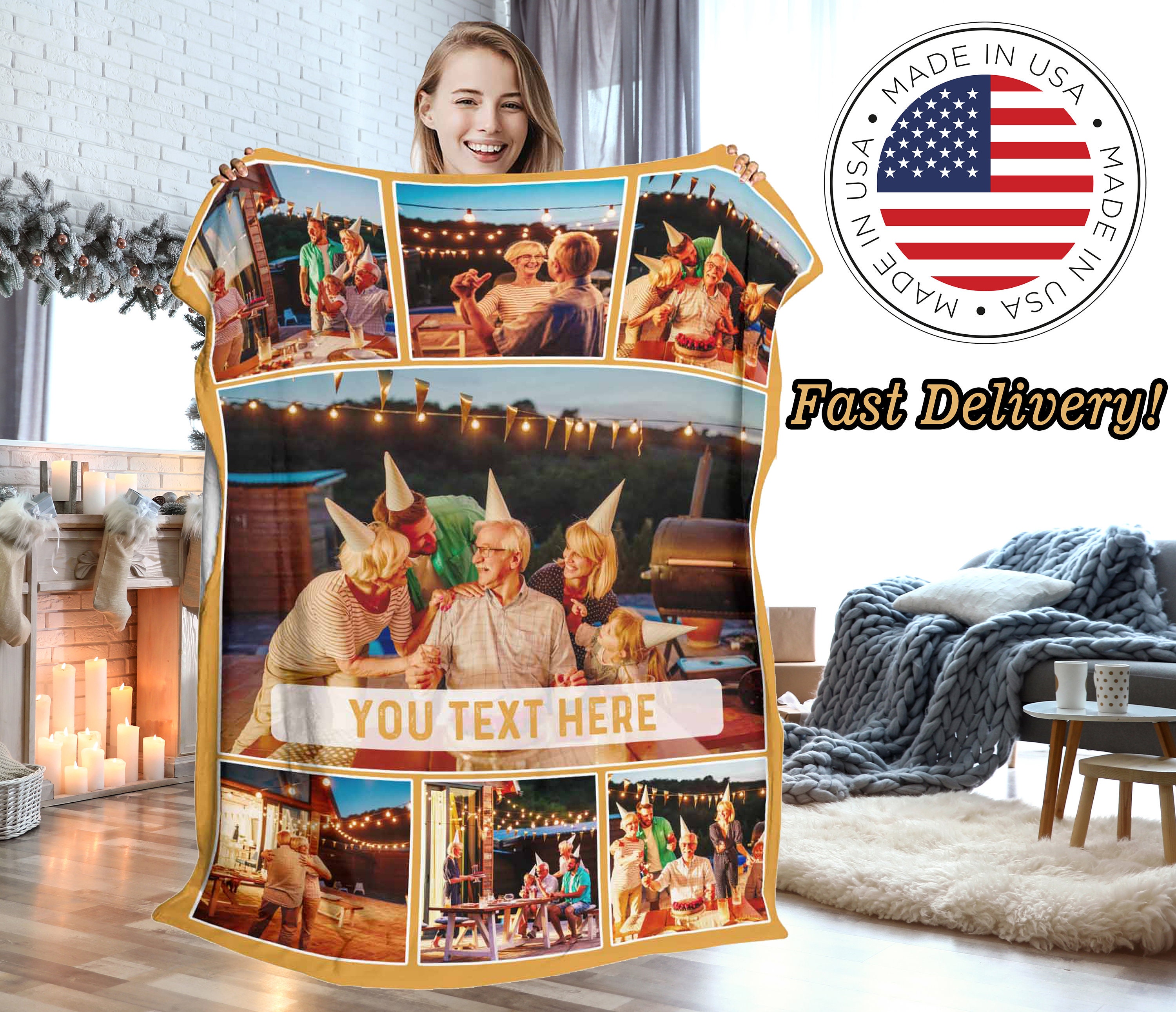 Custom Photo Blanket, Personalized Photo Blanket, Gifts for Women,men ...