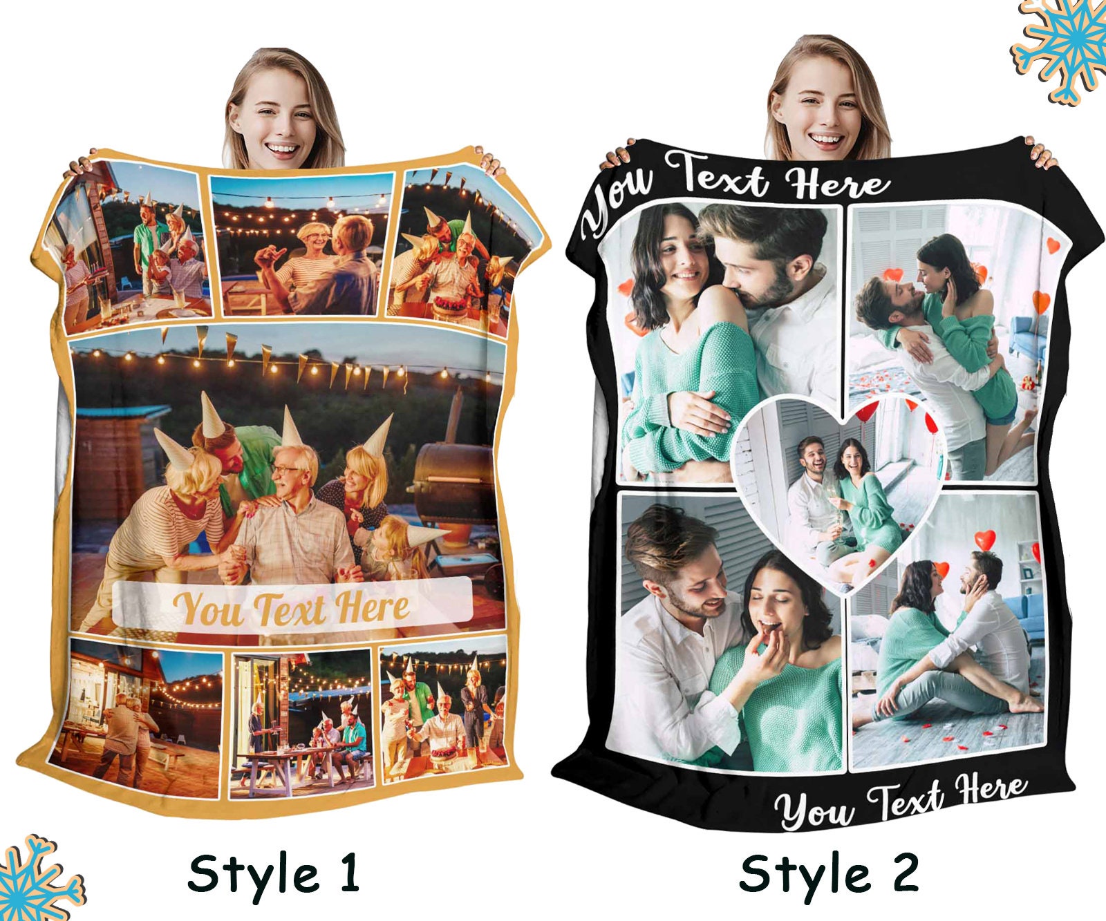 Custom Photo Blanket, Personalized Photo Blanket, Gifts for Women,men ...