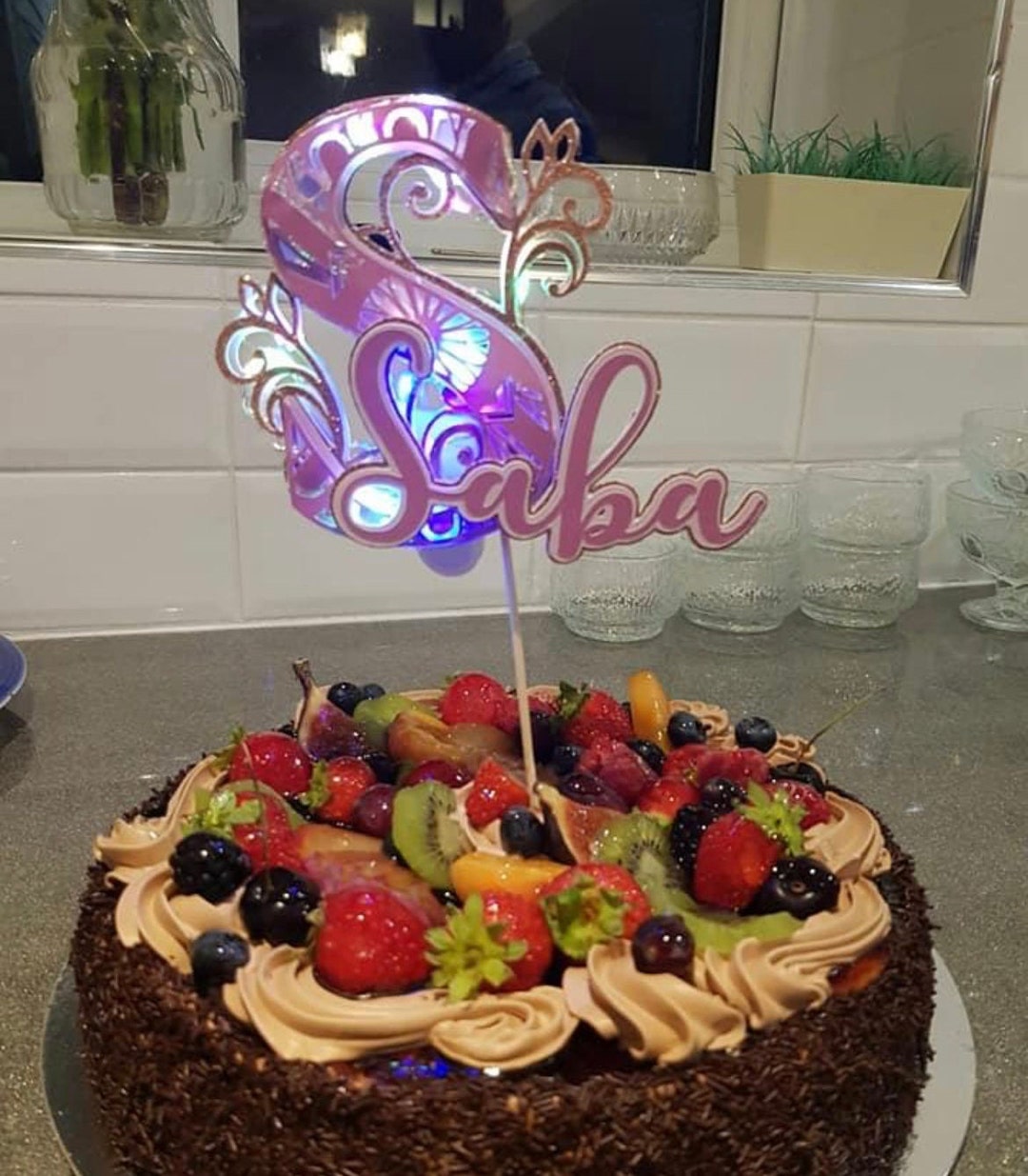 Cake Topper With Light - Etsy