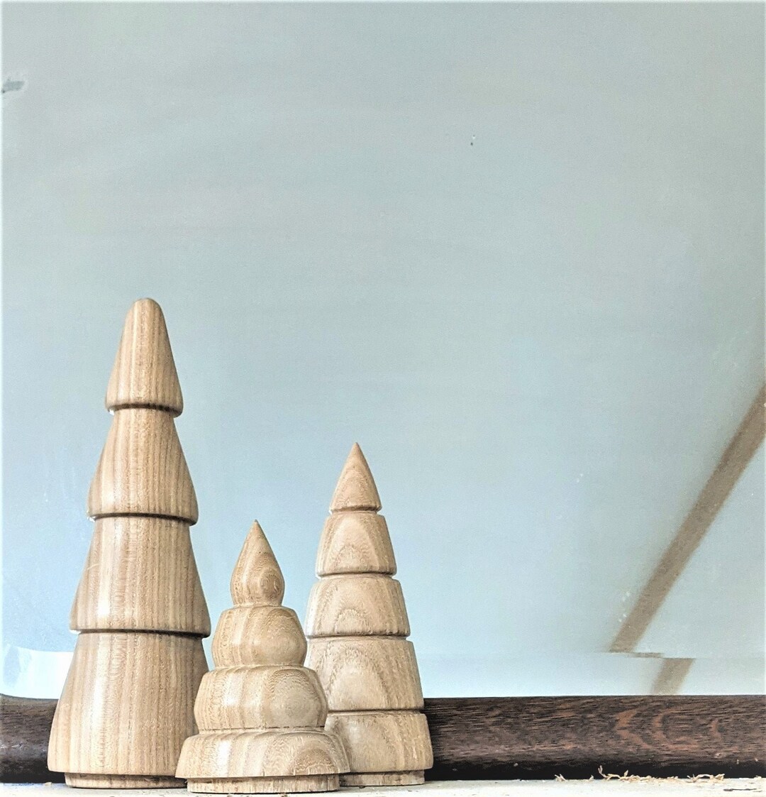 Hand Turned Christmas Trees - Etsy