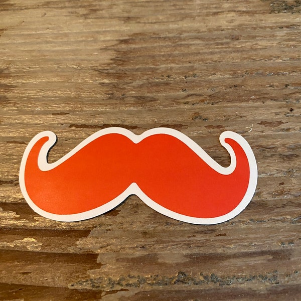 Orange Mustache - Etsy
