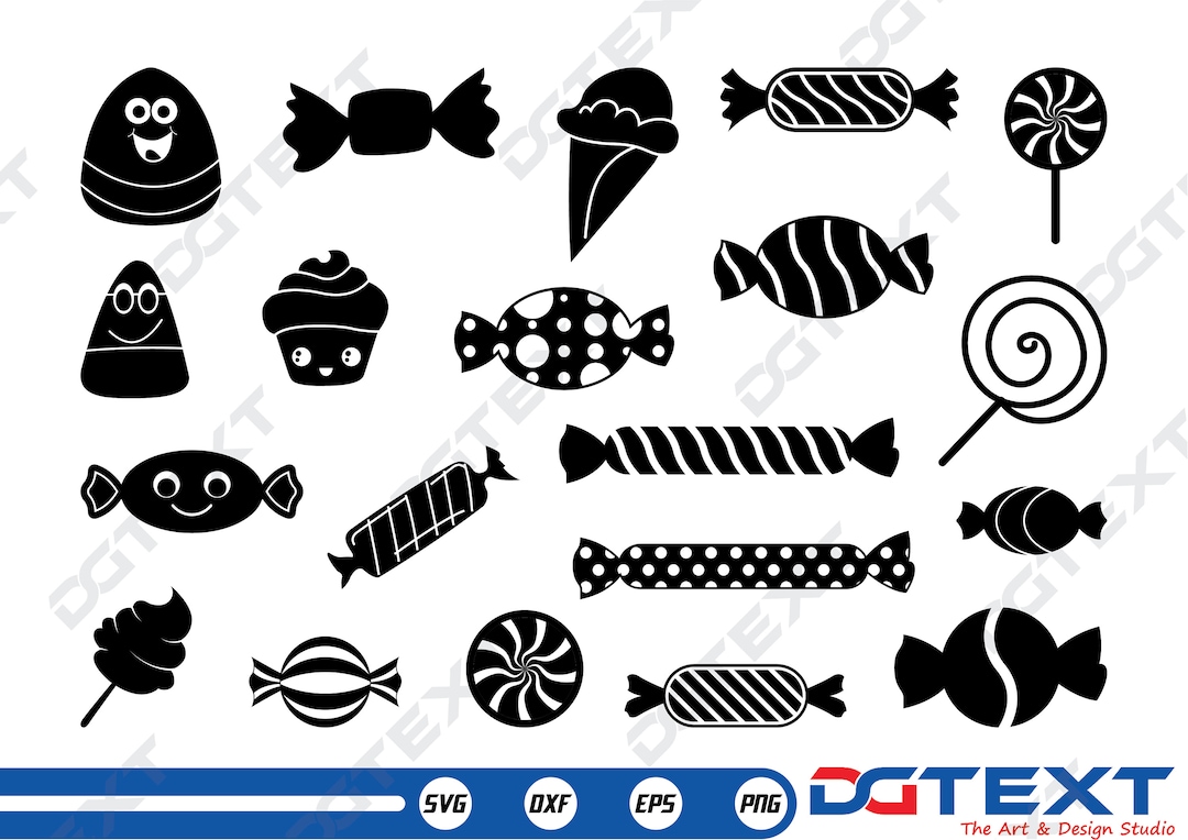 Candy SVG, Silhouette, Cricut File, Vector File, Clipart, Cuttable ...