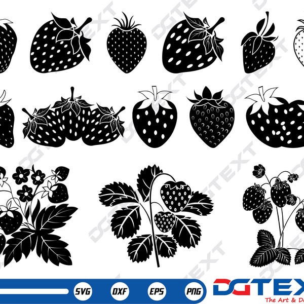 Strawberry Svg - Etsy