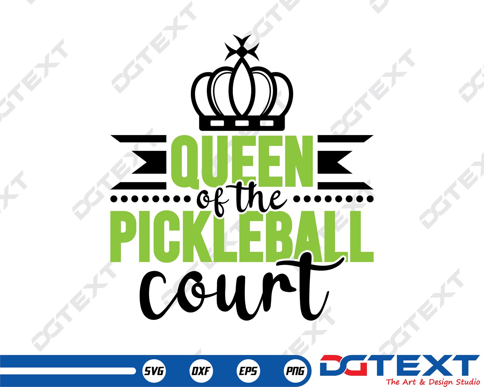 Queen of the Pickleball Court SVG Vector Silhouette Cricut - Etsy