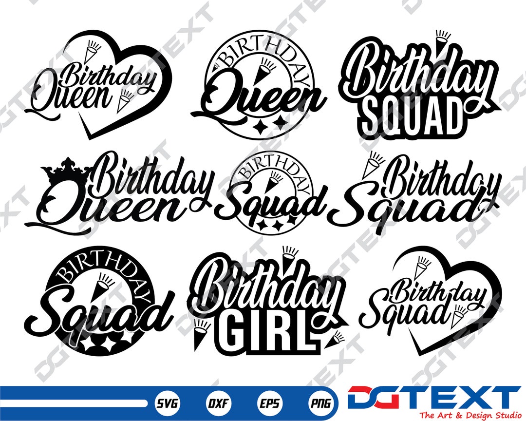 Birthday Queen SVG, Birthday Queen Vector, Silhouette, Cricut File ...