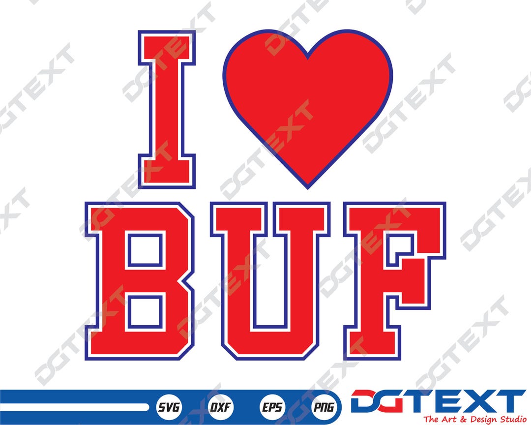 I LOVE SVG, BUF Vector, Silhouette, Cricut File, Clipart, Cuttable ...