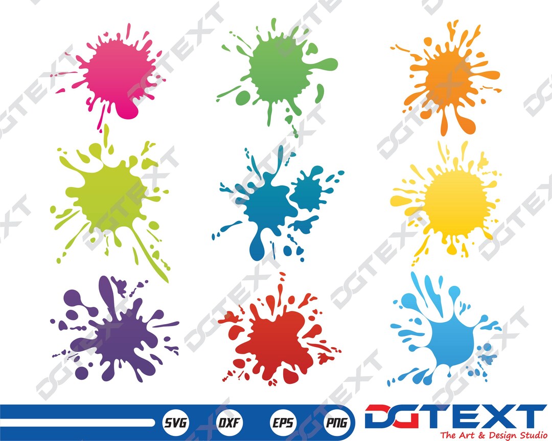 Paint Splatter SVG, Paint Splatter Vector, Silhouette, Cricut File ...