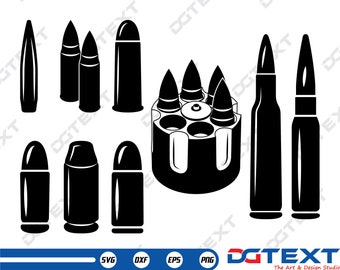 12 Gauge Bullet SVG, 12 Gauge Bullet Vector, Silhouette, Cricut File ...