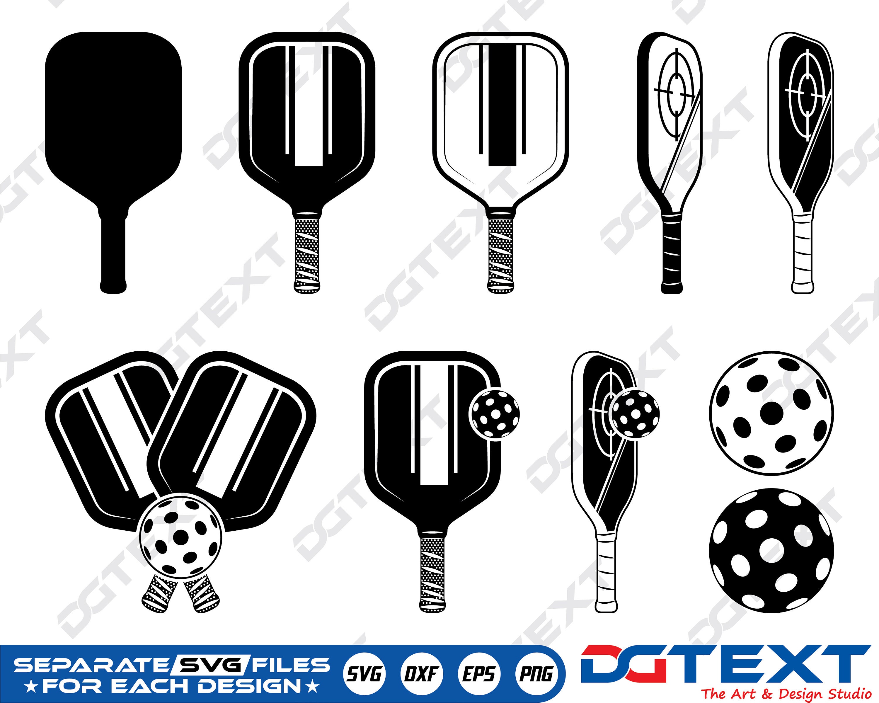 Pickleball SVG Pickleball Vector Silhouette Cricut File | Etsy