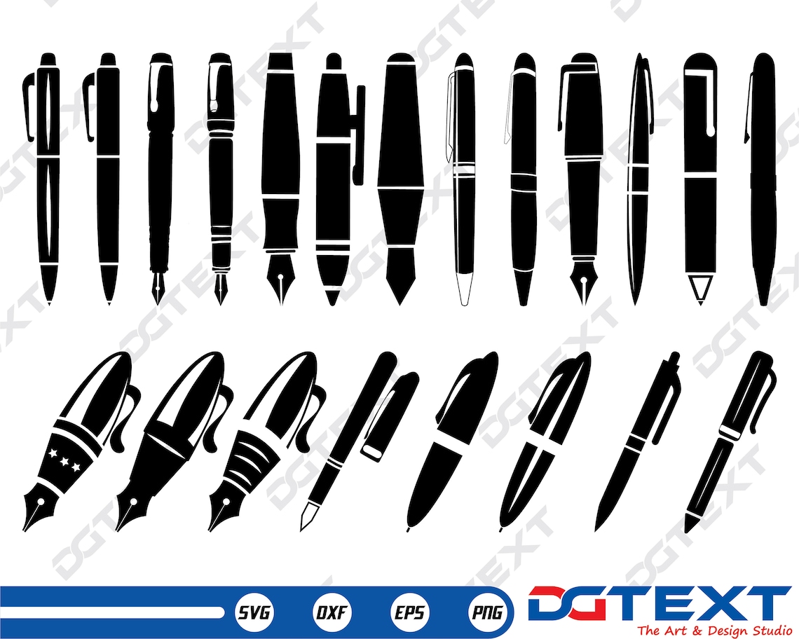 Pen SVG Pen Vector Silhouette Cricut File Clipart - Etsy
