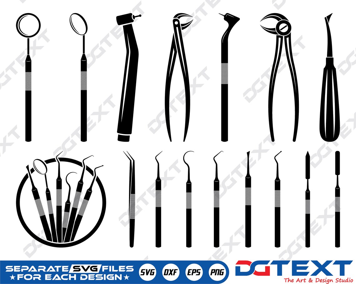Dental Equipment SVG Dental Equipment Vector Silhouette - Etsy