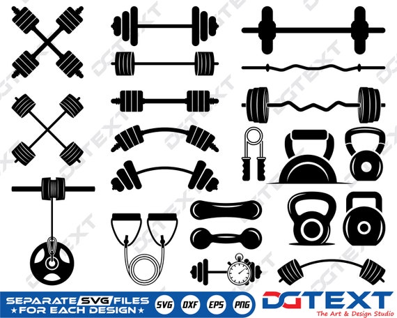 Gym SVG Gym Vector Silhouette Cricut File Clipart - Etsy