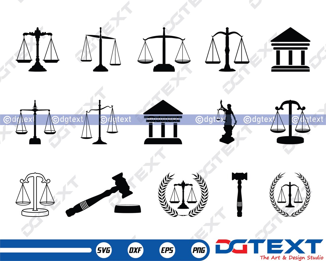 Justice Scales SVG, Justice Scales Vector, Silhouette, Cricut File ...