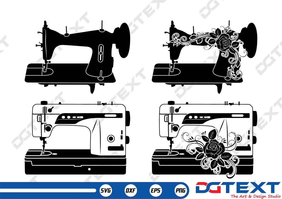 Sewing Machine SVG Sewing Machine Vector Silhouette Cricut | Etsy