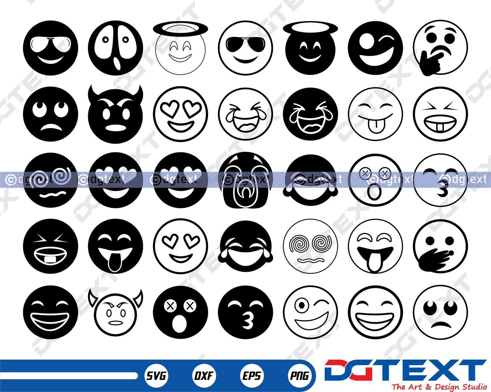 Emoji SVG, Emoji Vector, Silhouette, Cricut File, Clipart, Cuttable ...