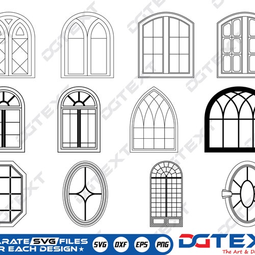 Windows SVG Windows Vector Silhouette Cricut File Clipart | Etsy