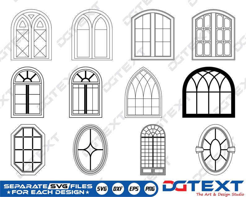 Windows SVG Windows Vector Silhouette Cricut File Clipart | Etsy
