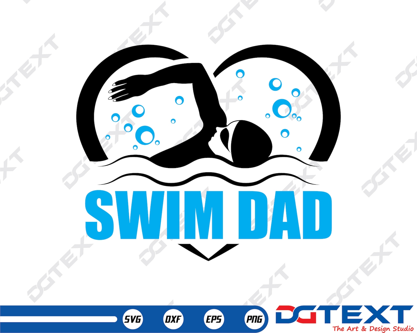 Swim Dad SVG Swimming SVG Vector Silhouette Cricut File - Etsy