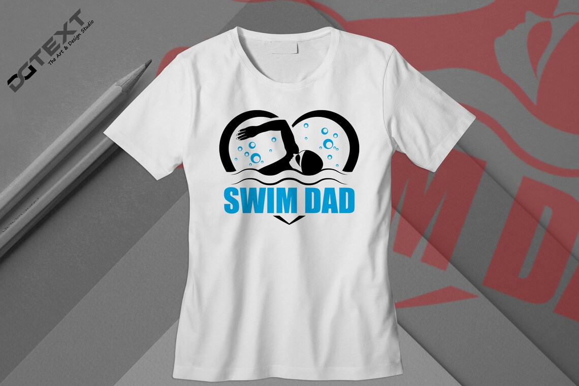 Swim Dad SVG Swimming SVG Vector Silhouette Cricut File - Etsy