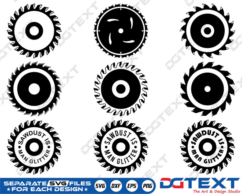 Saw Blades SVG Saw Blades Vector Silhouette Cricut File - Etsy