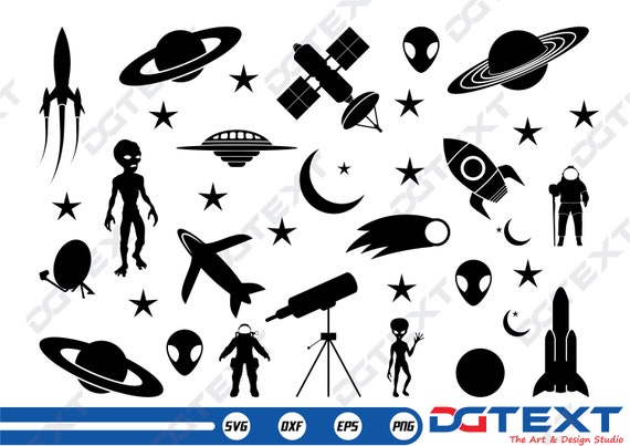 Space SVG Silhouette Cricut File Vector File Clipart | Etsy