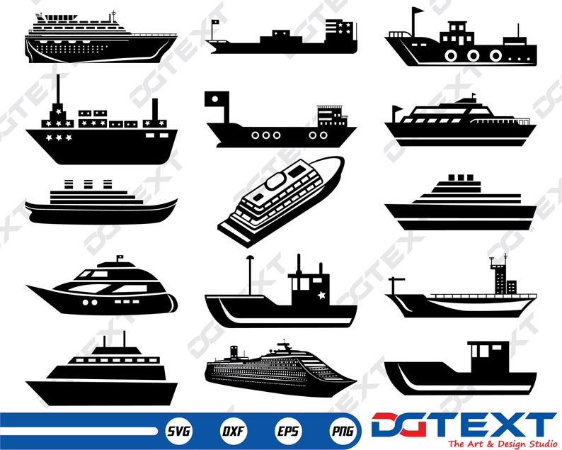 Ship SVG Ship Vector Silhouette Cricut File Clipart - Etsy