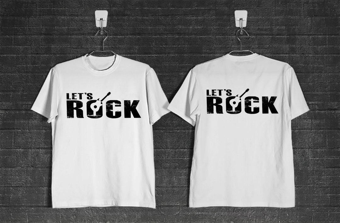 Guitar Svg, Let's Rock Svg, Silhouette, Clipart, Cuttable Design SVG ...