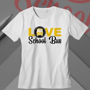 Love School Bus SVG, Love School Bus Vector, Silhouette, Cricut File ...