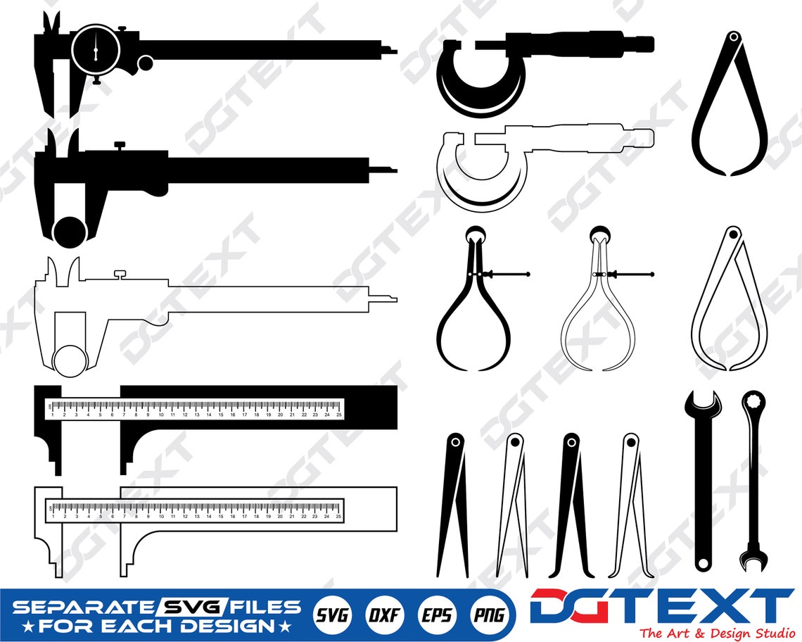 Caliper SVG, Caliper Vector, Silhouette, Cricut File, Clipart, Cuttable ...