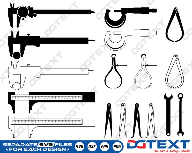 Caliper SVG, Caliper Vector, Silhouette, Cricut File, Clipart, Cuttable ...