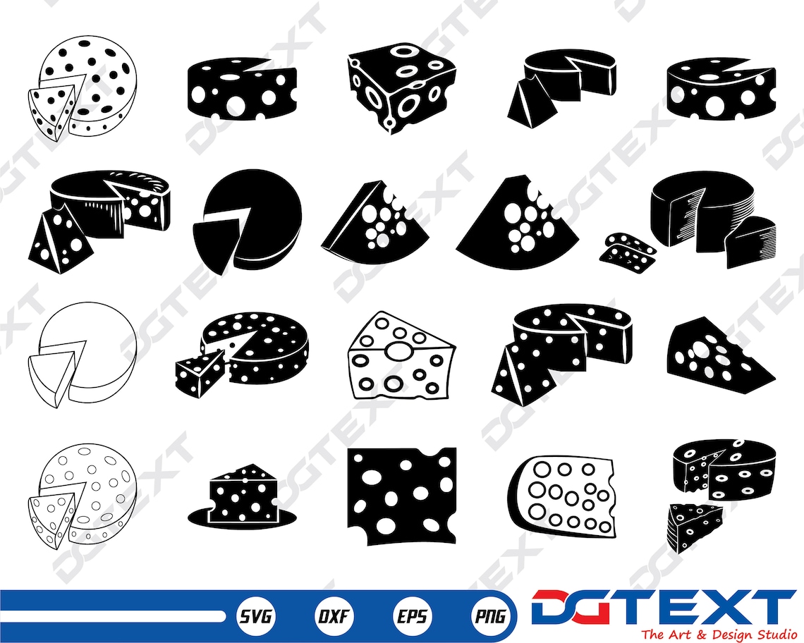 Cheese SVG Cheese Vector Silhouette Cricut File Clipart | Etsy