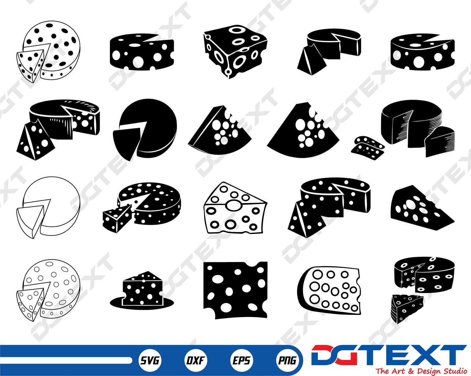 Cheese SVG Cheese Vector Silhouette Cricut File Clipart | Etsy