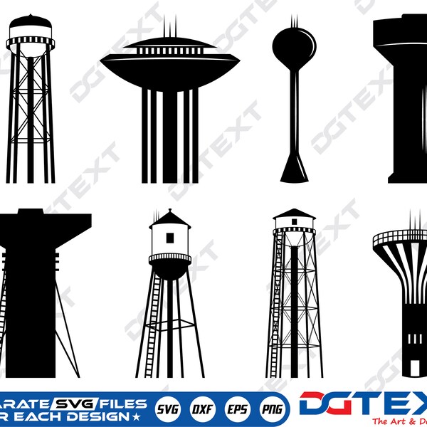 Water Tower Svg - Etsy