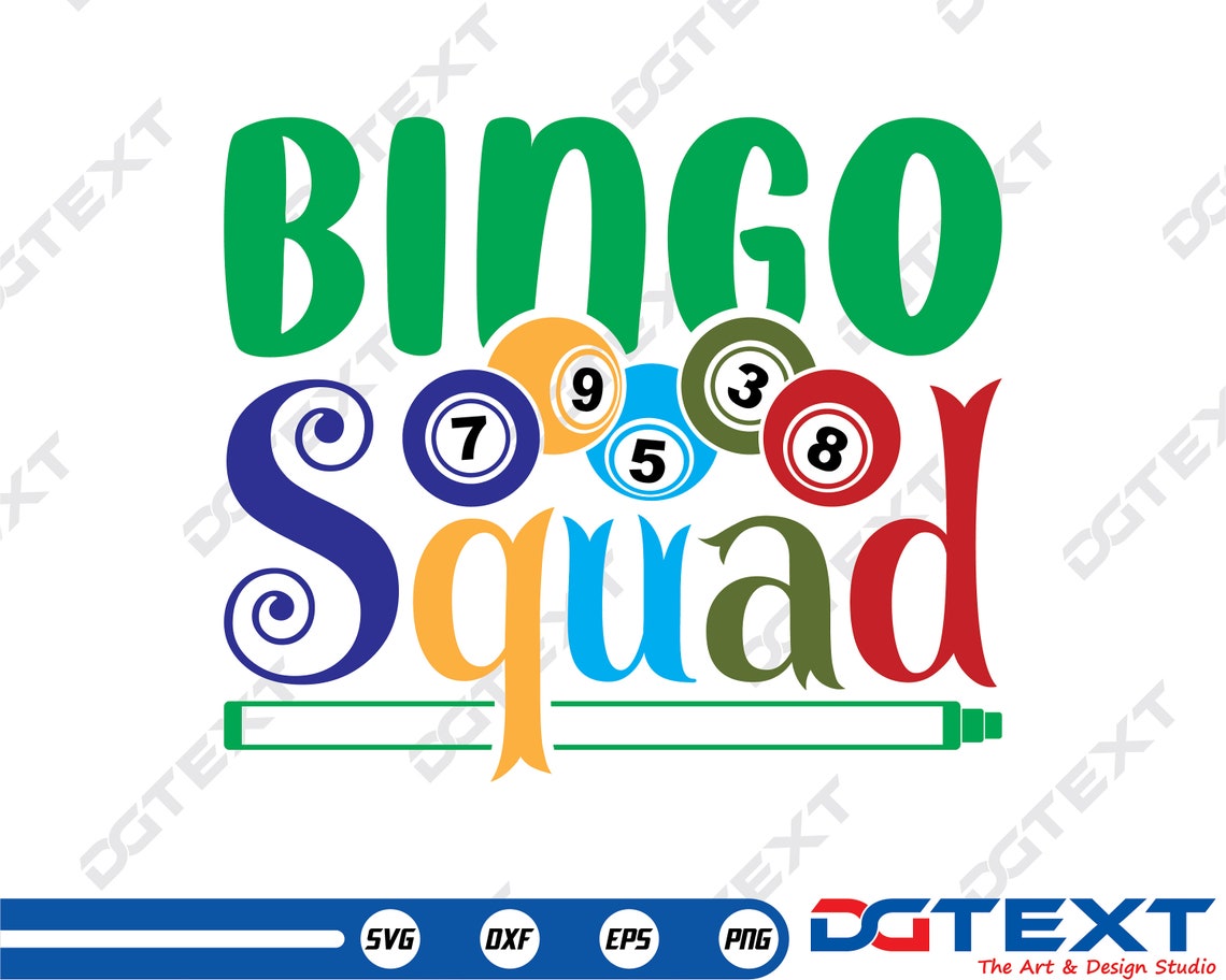 Bingo Squad SVG Bingo SVG Vector Silhouette Cricut File - Etsy