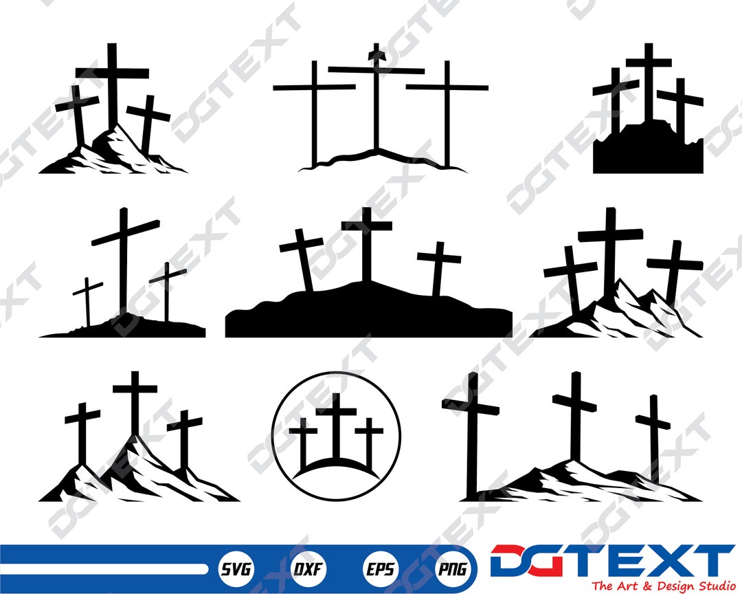 Calvary Cross SVG, Calvary Cross Vector, Silhouette, Cricut File ...