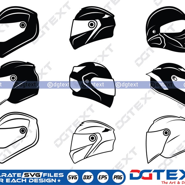 Motorcycle Helmet Svg - Etsy