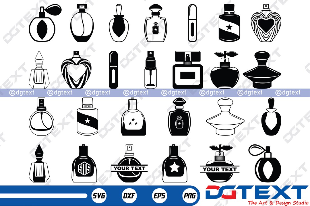 Perfume Bottles SVG, Perfume Bottles Vector, Silhouette, Cricut File ...