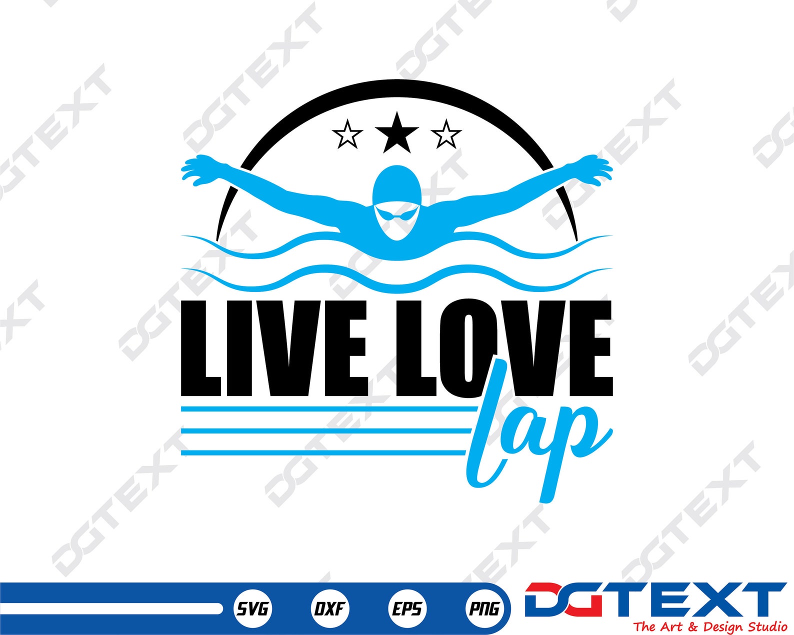 Live Love Lap SVG Swimming SVG Vector Silhouette Cricut - Etsy