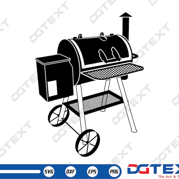 Bbq Smoker Silhouette Svg - Etsy